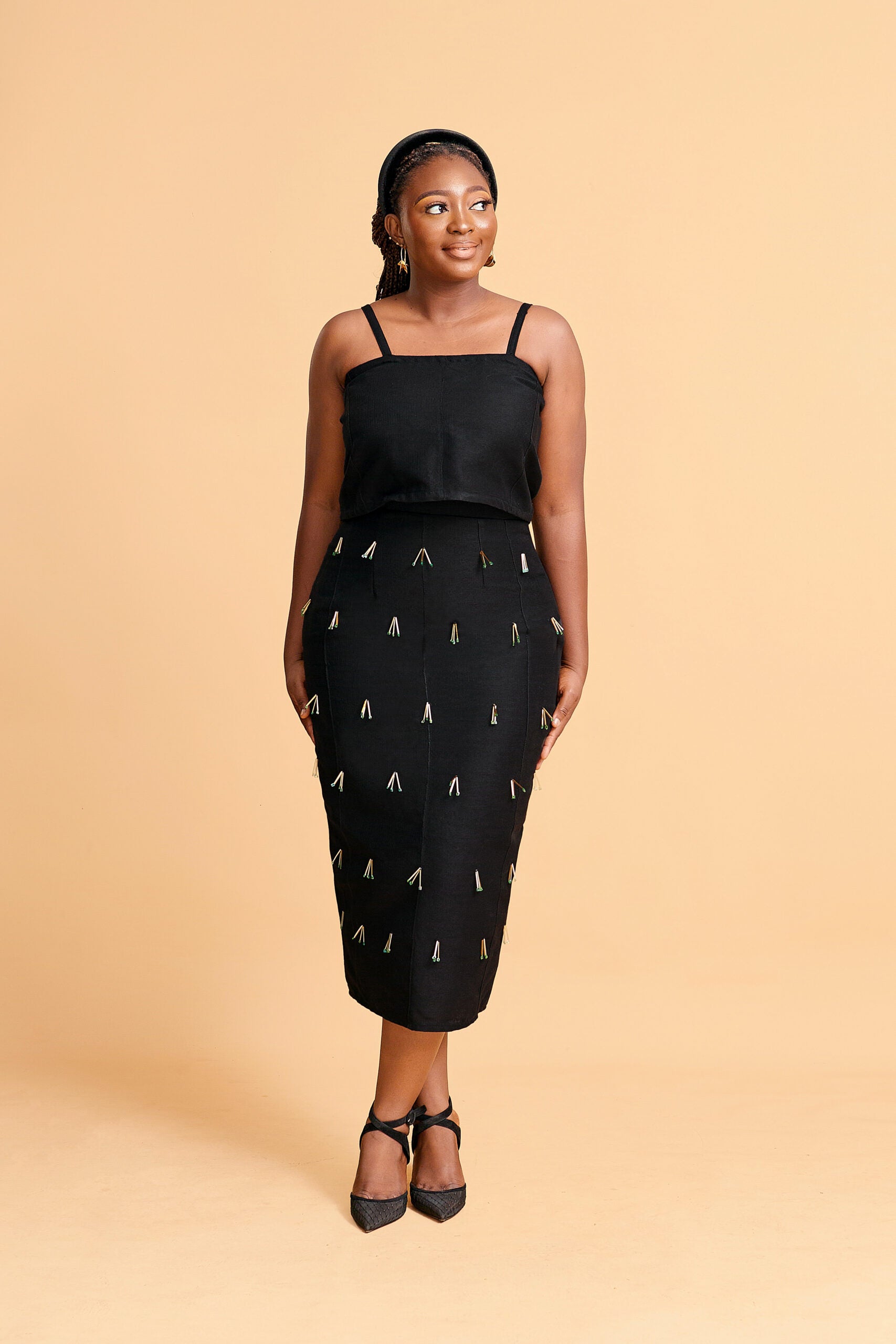 Toni Aso-Oke skirt | Erilyn | Nigerian clothing stores online | ADJOAA | wedding dress