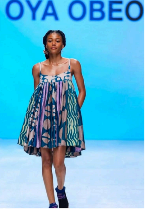 Ombre Print Wavy 3 Tier Dress | Oya Abeo | Nigerian clothing online | ADJOAA | Summer Dress
